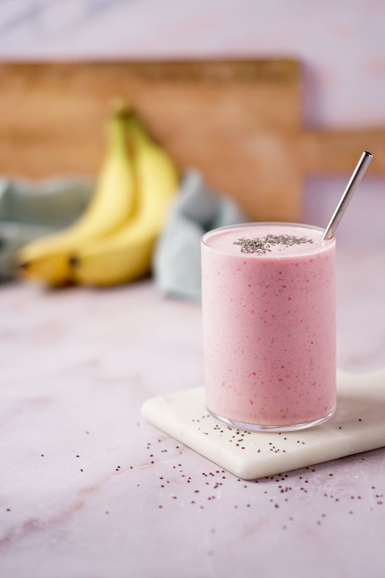 Strawberry Peanut Butter Silken Tofu Smoothie (Dairy-Free + High ...